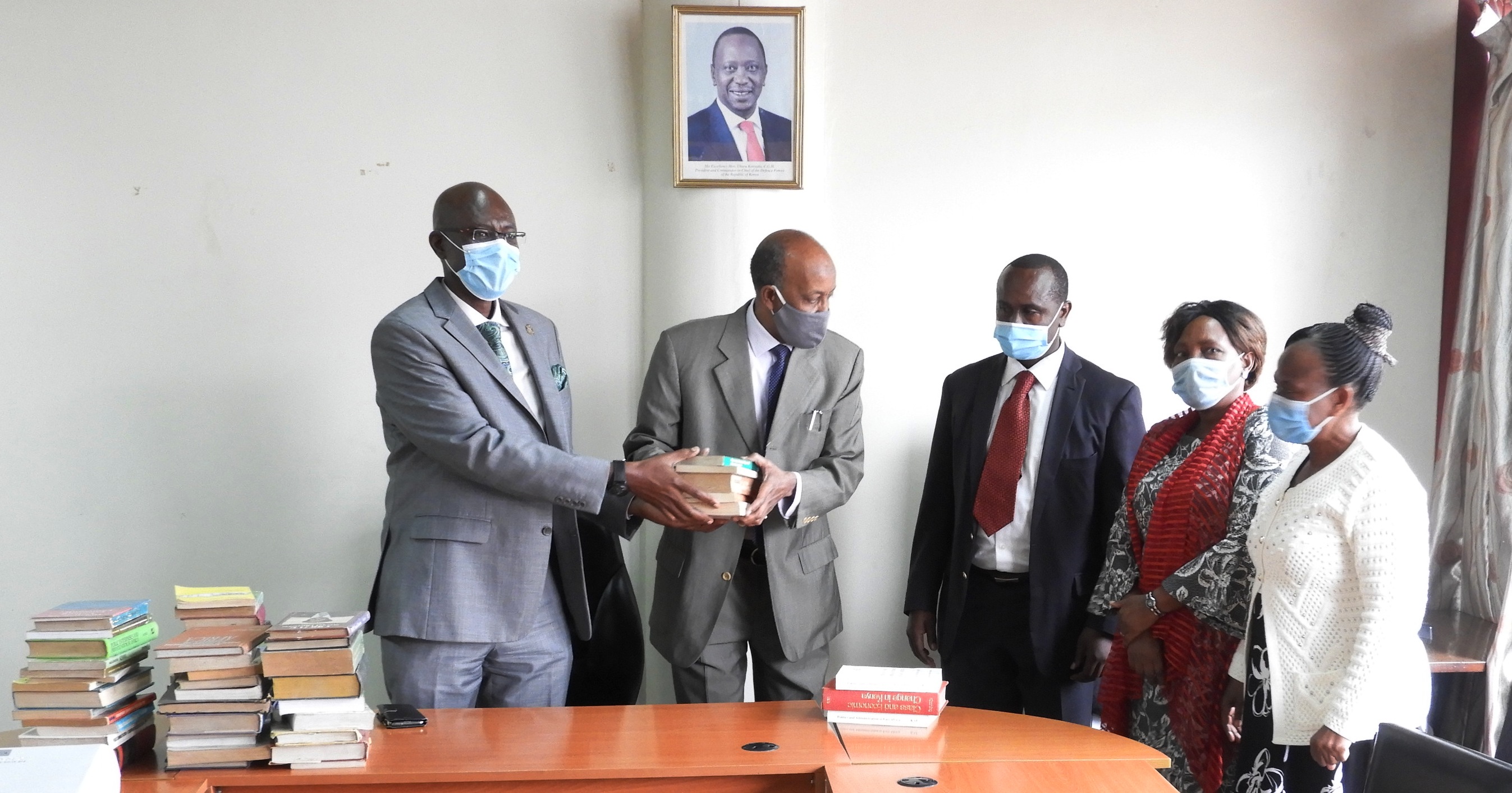 Professor Emeritus Walter Ouma Oyugi Honours the Library Department ...